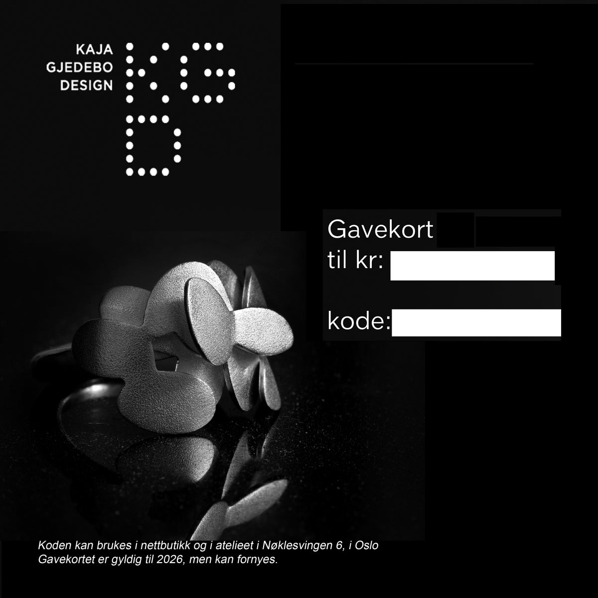 Gavekort – kaja gjedebo design